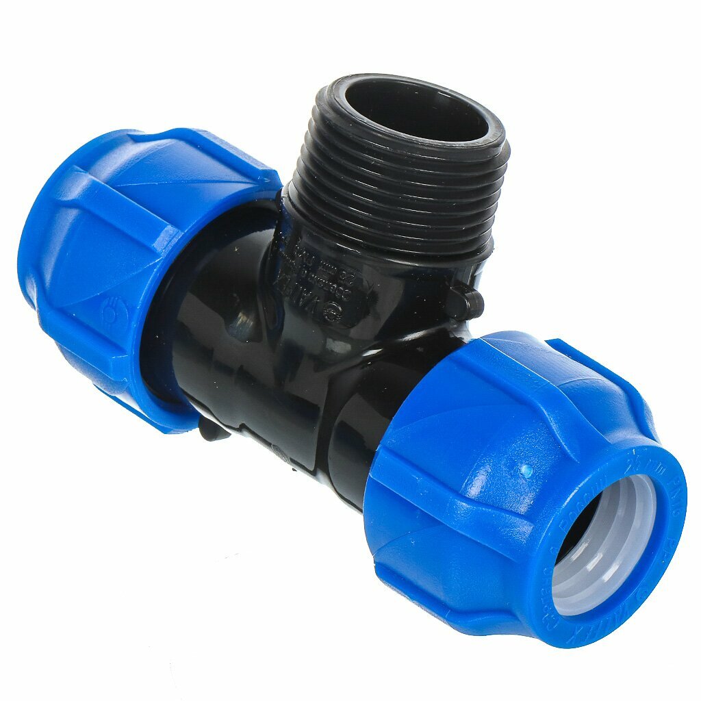 Тройник ПНД 25-25х1" Valfex, переходной, наружная резьба