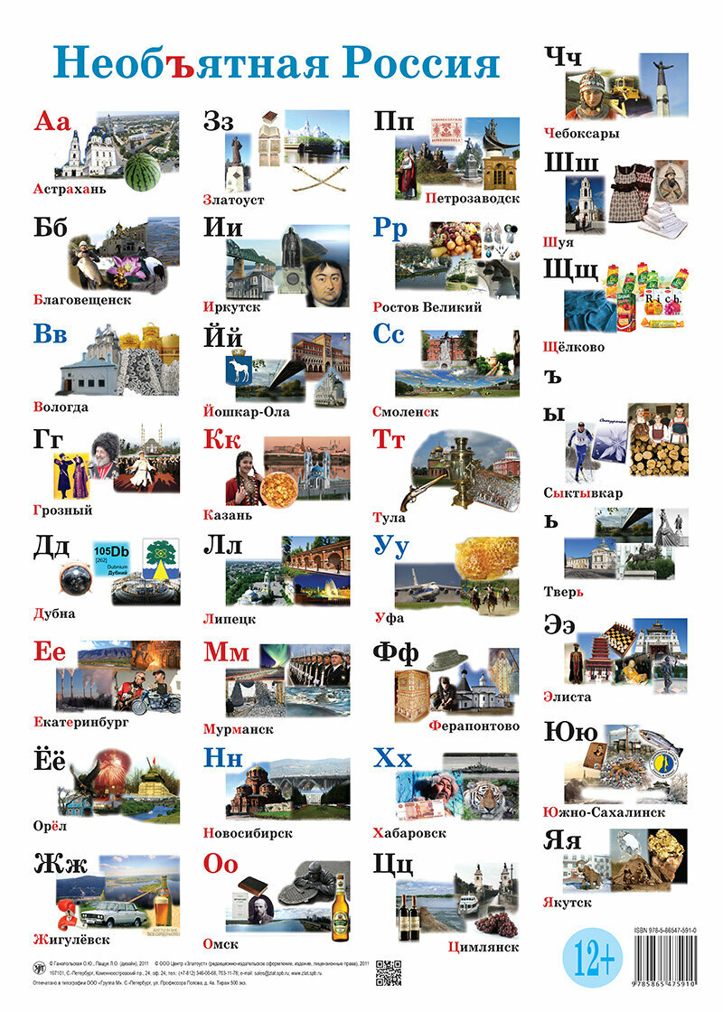 Плакат "Необъятная Россия" (РКИ)