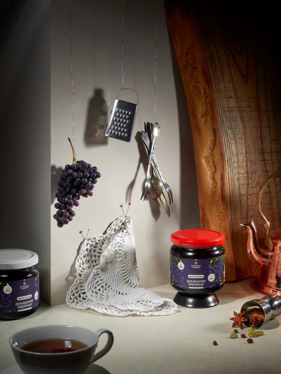 Домашнее варенье виноградное с пряностями, 450гр