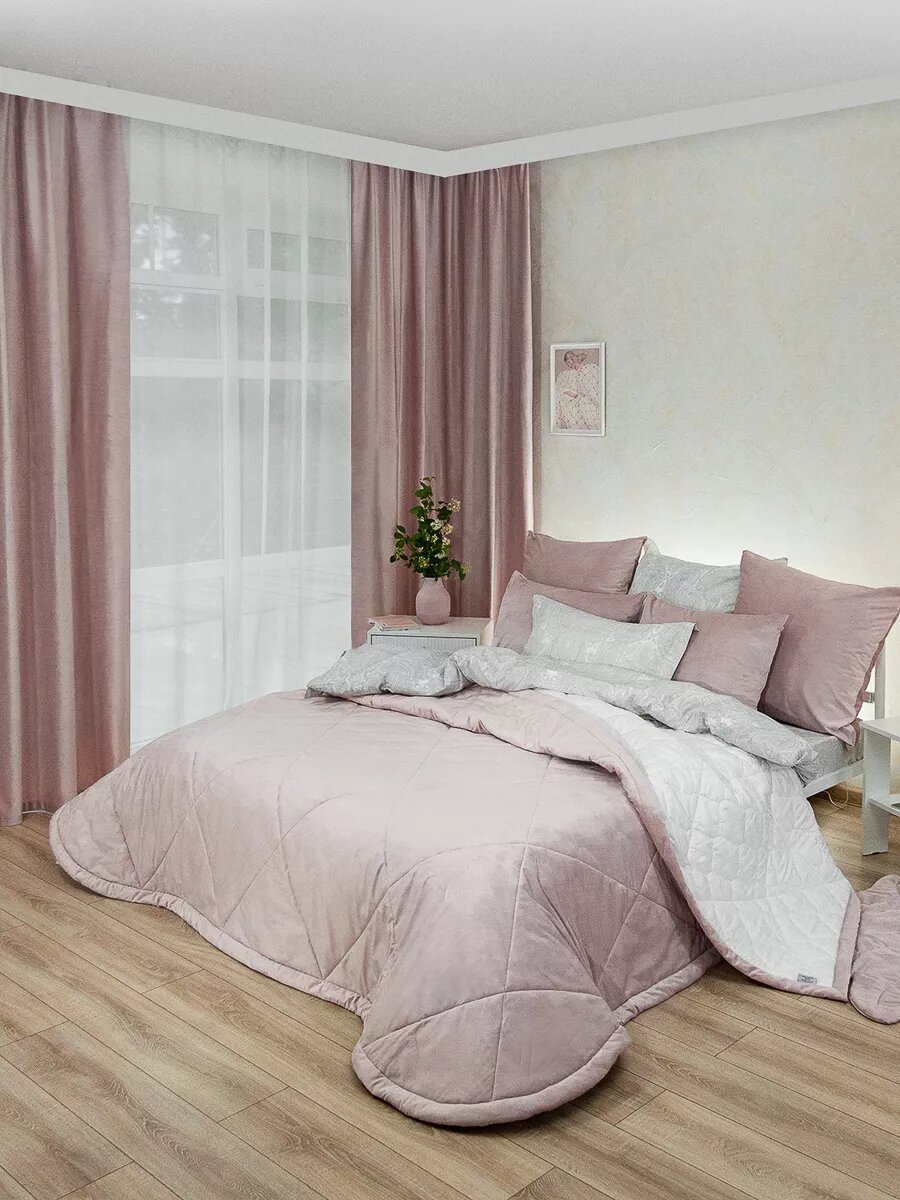 Покрывало на кровать "Беллиссимо", Evrika Home, бархат,260х260 см