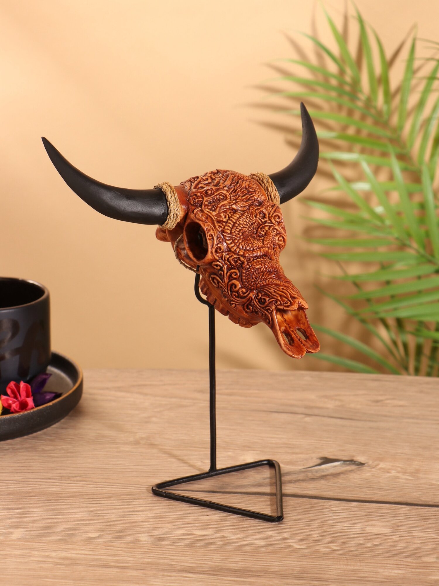 Сувенир «Череп буйвола», на стойке, 18×10×21 см