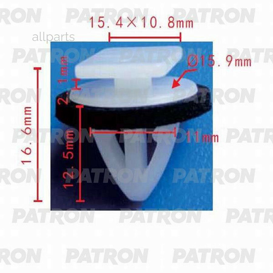 PATRON P37-0050 Клипса пластмассовая Hyundai, Kia применяемость: багажник, молдинг