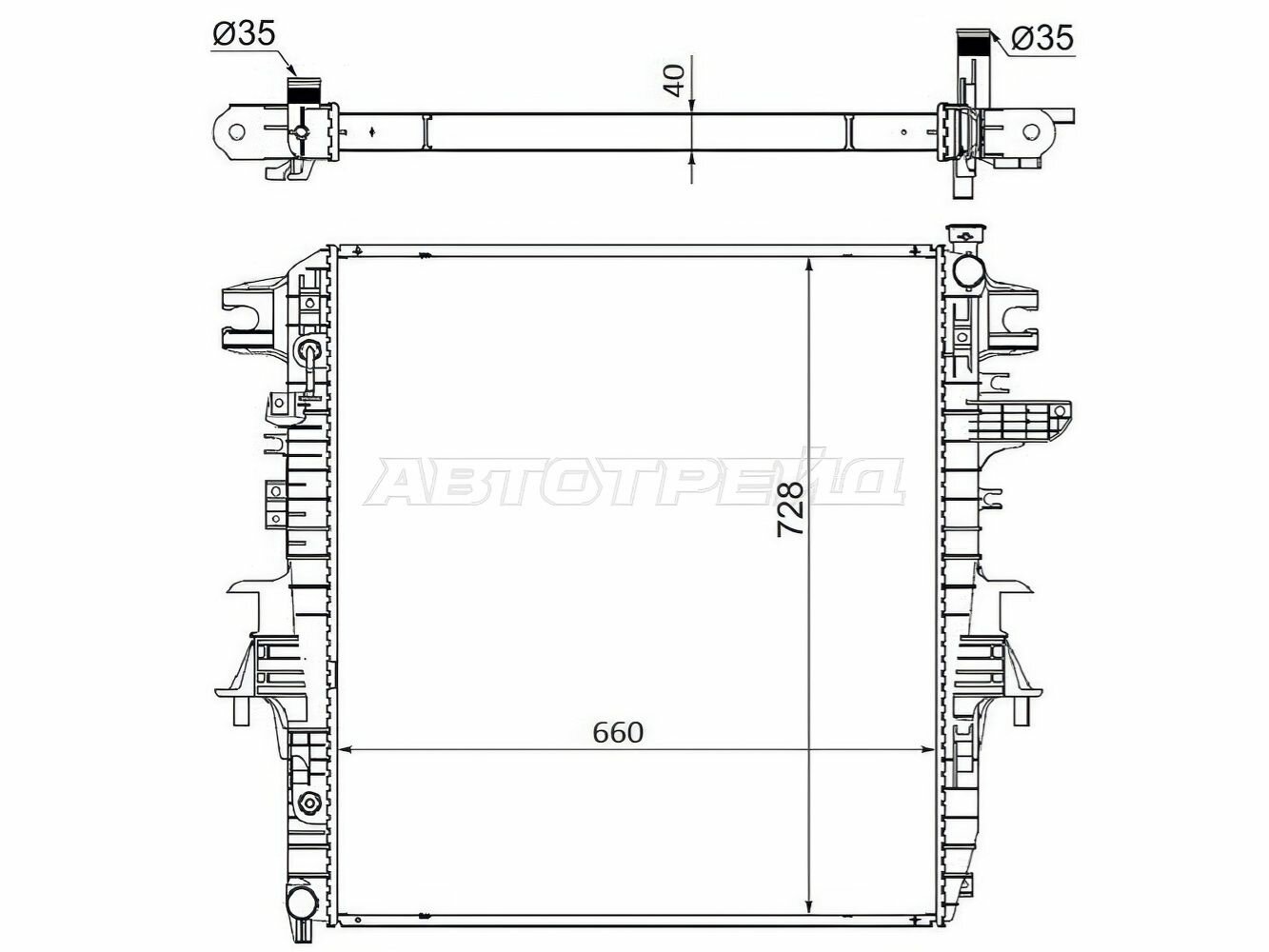 Радиатор охлаждения двигателя для Инфинити QX80 QX56, Ниссан Армада, Патрол арт NS00141 SAT