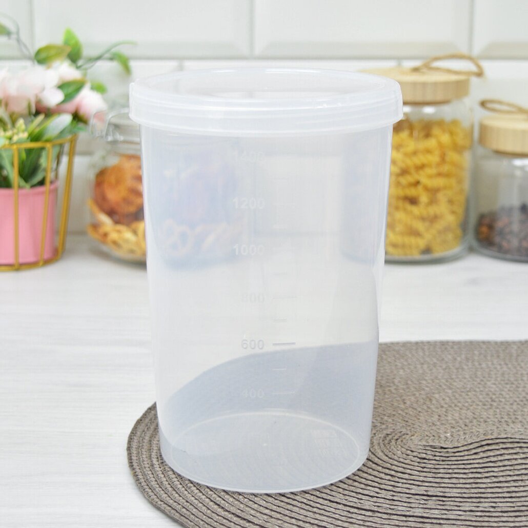 Банка 1,5л "Твист", прозрачная, с винтовой крышкой, для хранения продуктов