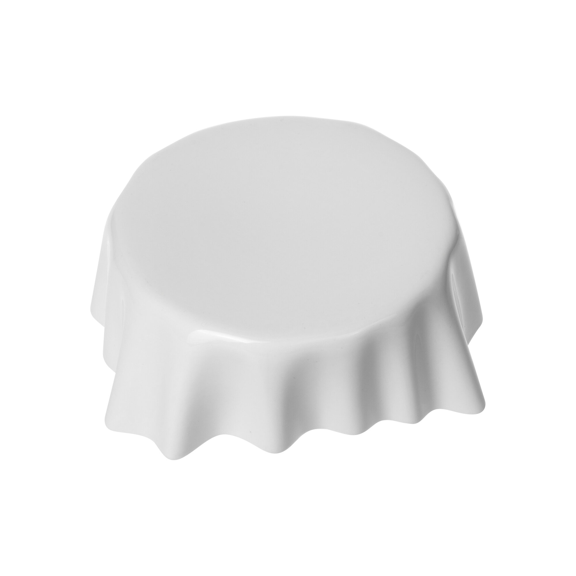 Фуршетный салатник фигурный 175 мм из фарфора молочного оттенка KLEN