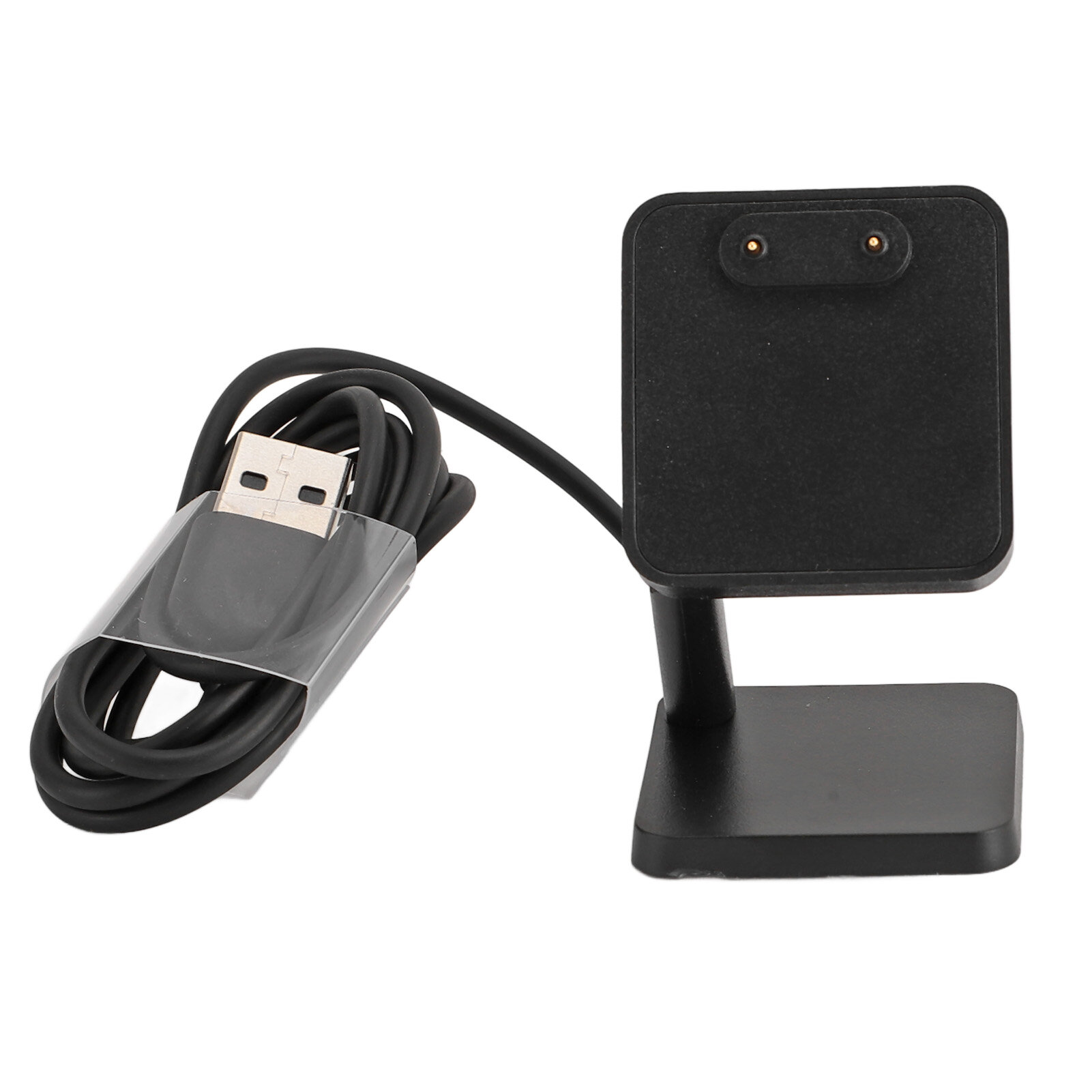 Smartwatch Charging Dock Replacement Charger Stand Holder Magnetic Cable USB for Fit 3 SM‑R390 Black