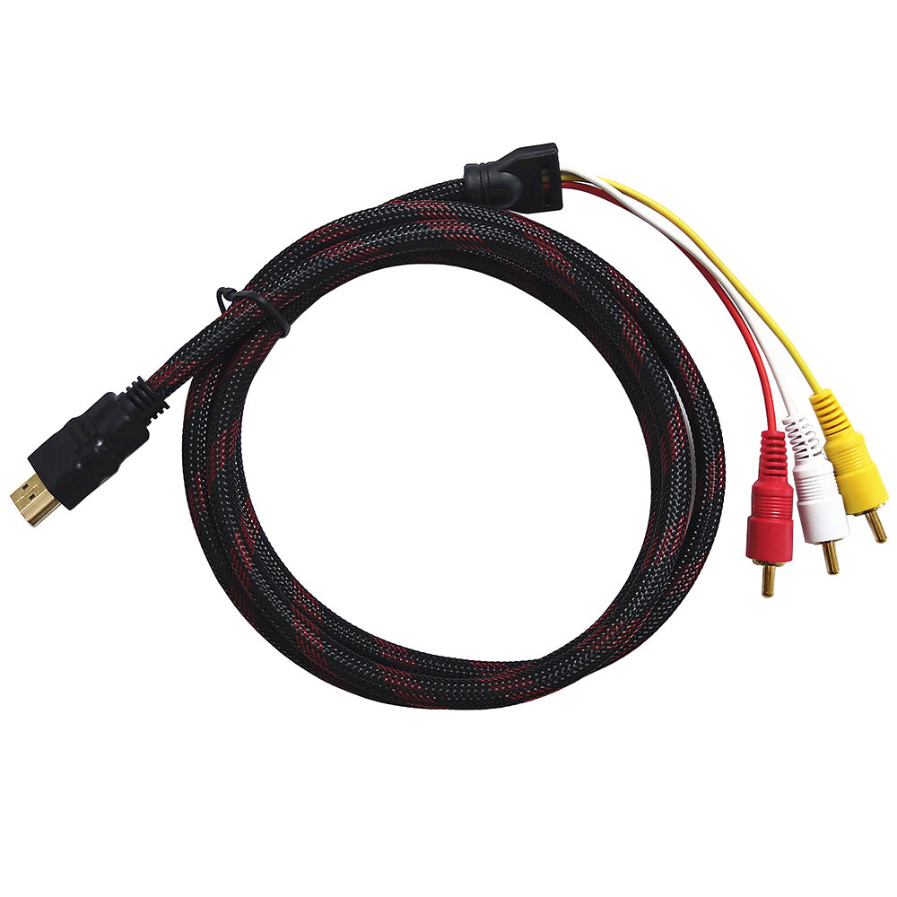 HD Audio Video Cable HD до 3 мужского AV -проволочного шнура 1,5 м DV MP4 преобразователь