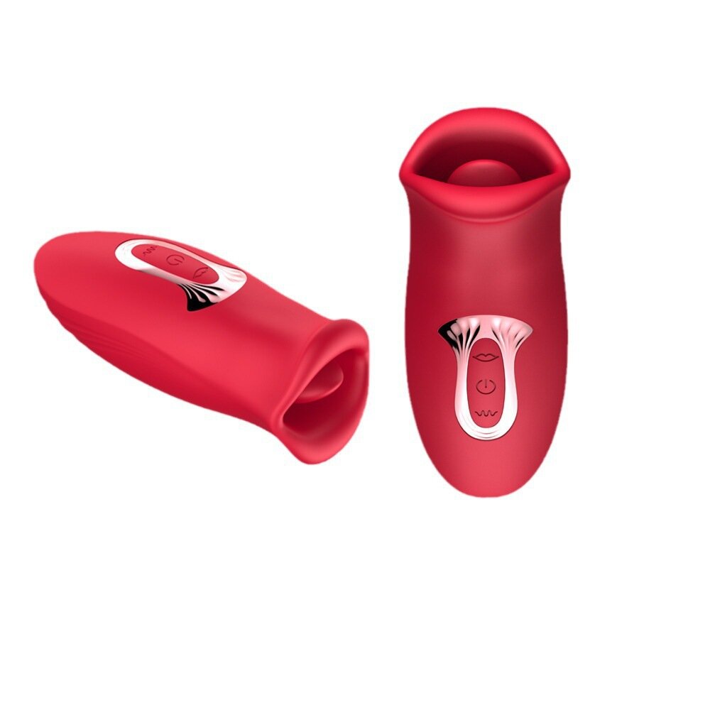 Горячая распродажа женский язык облизывание многочастотная вибрация укус поцелуй укус рот забавный вибратор женский флирт мастурбатор