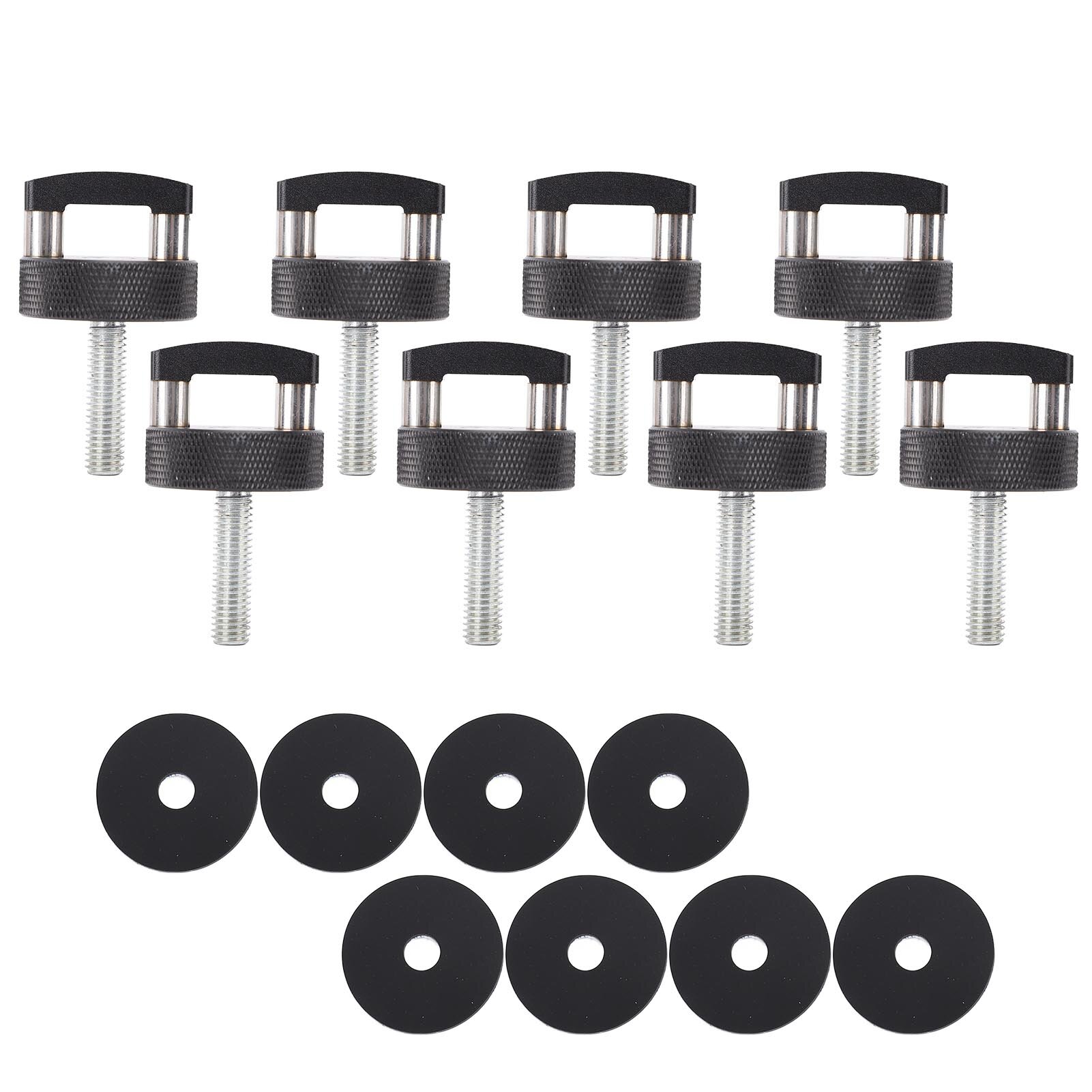 Быстросъемный винт с накатной головкой из алюминиевого сплава, красный, для снятия жесткой крыши, крепежные винты со встроенным D-образным кольцом, черный.