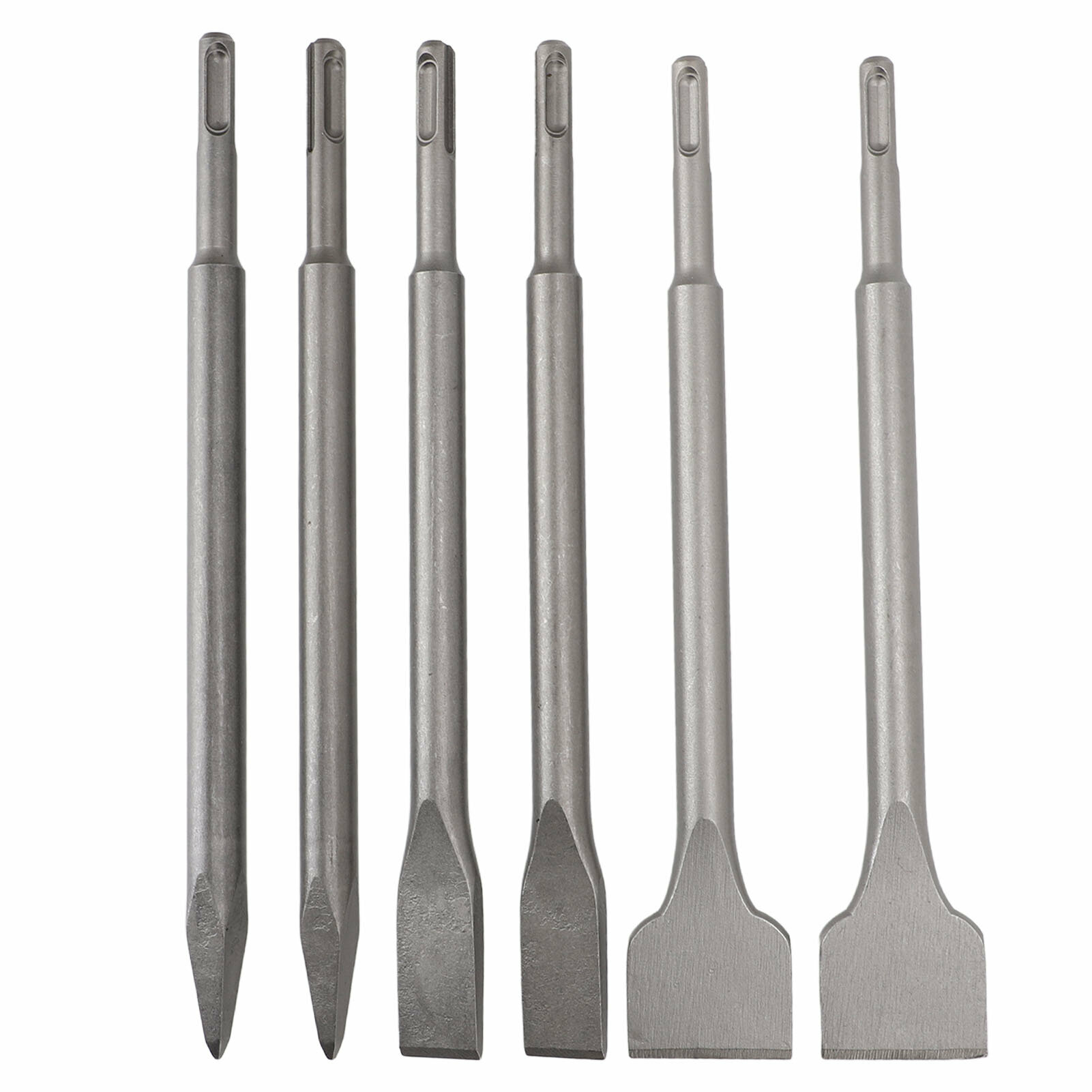 Набор из 6 предметов с круглым хвостовиком, двумя углублениями и двумя канавками SDS PLUS, набор долот с перфоратором для удаления бетона