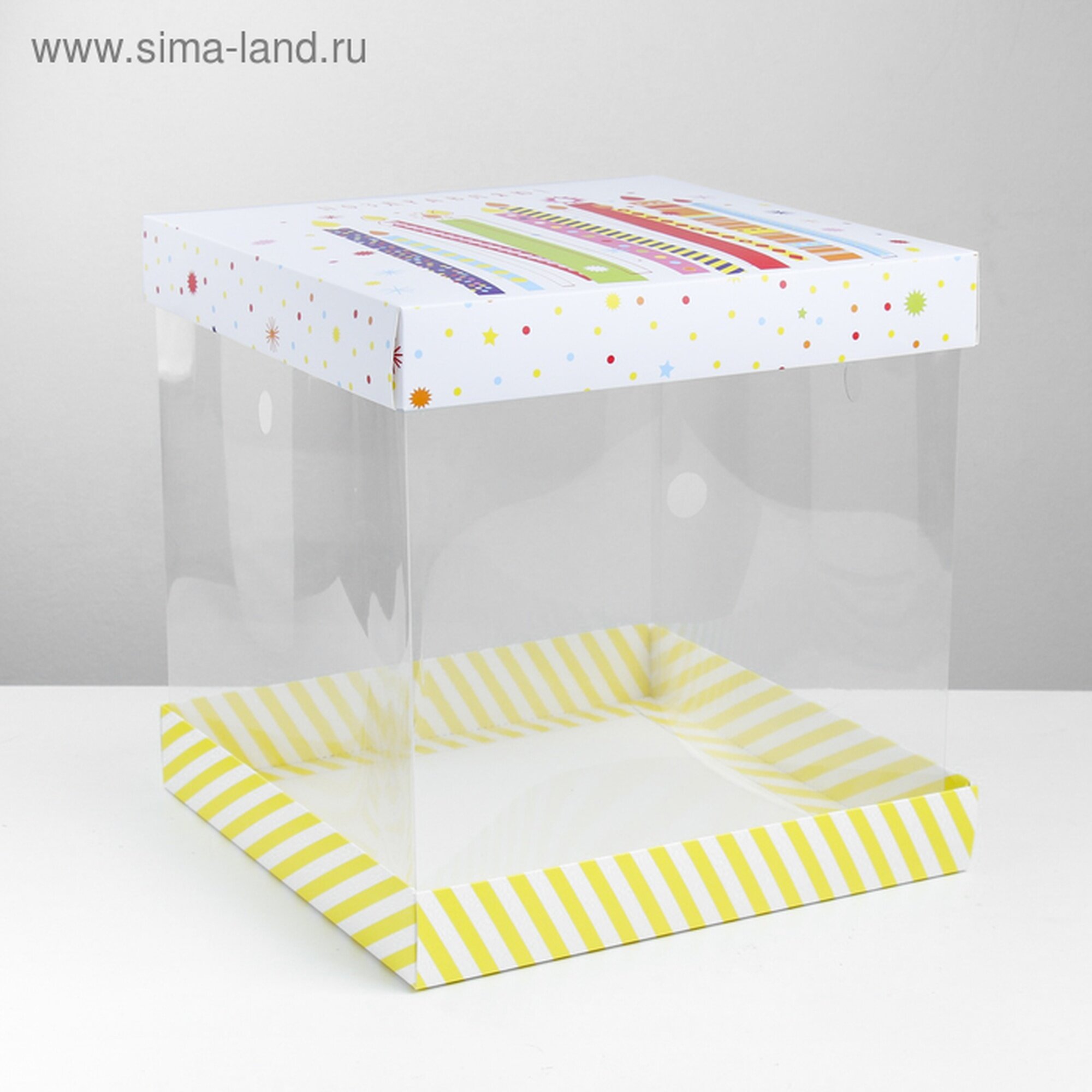 Складная коробка под торт «Поздравляю!», 30 × 30 см / Подарок