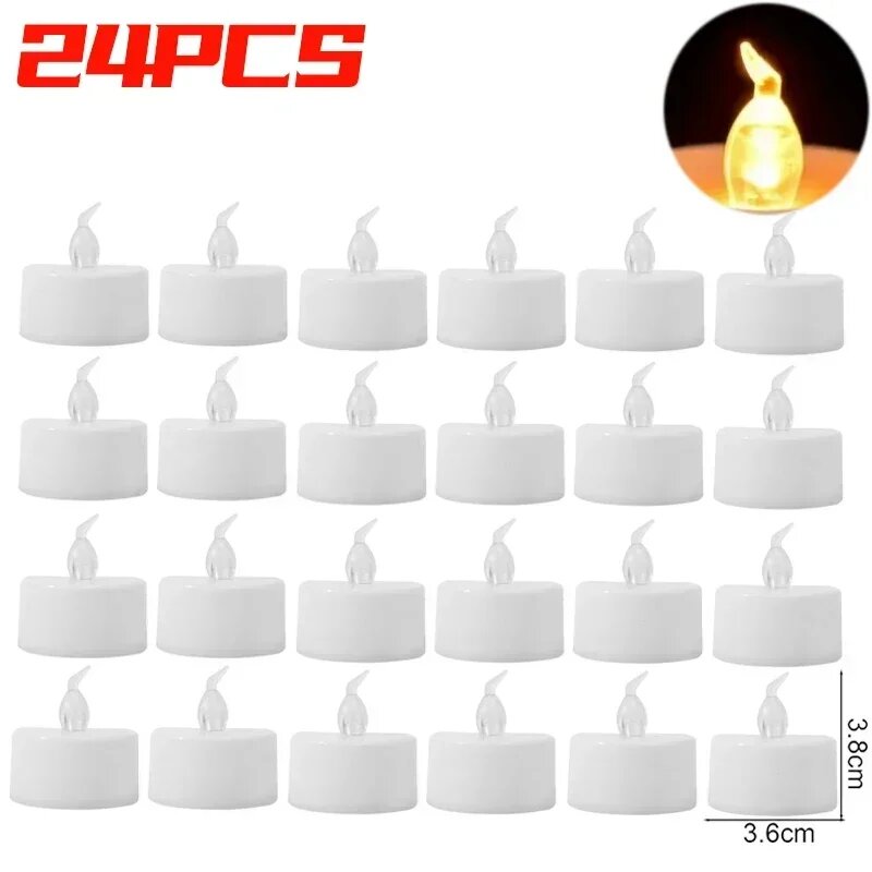 Электронные свечи Brangdy теплый свет 6/12/24 шт 24PCS