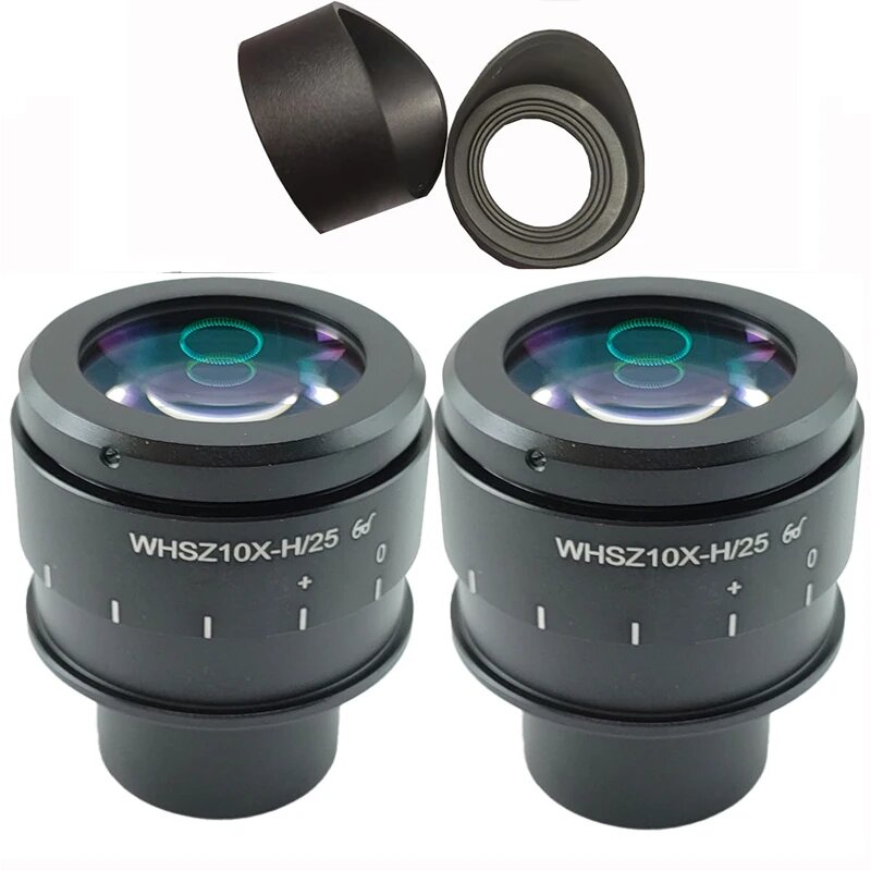 2 шт. Окуляры стереомикроскопа WHSZ10X-H25 с H25 eye cups