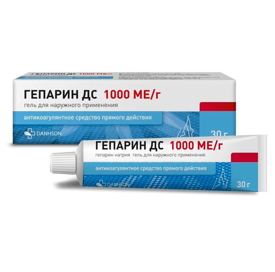 Гепарин ДС, гель для наружного применения 1000 МЕ/г, 30 г