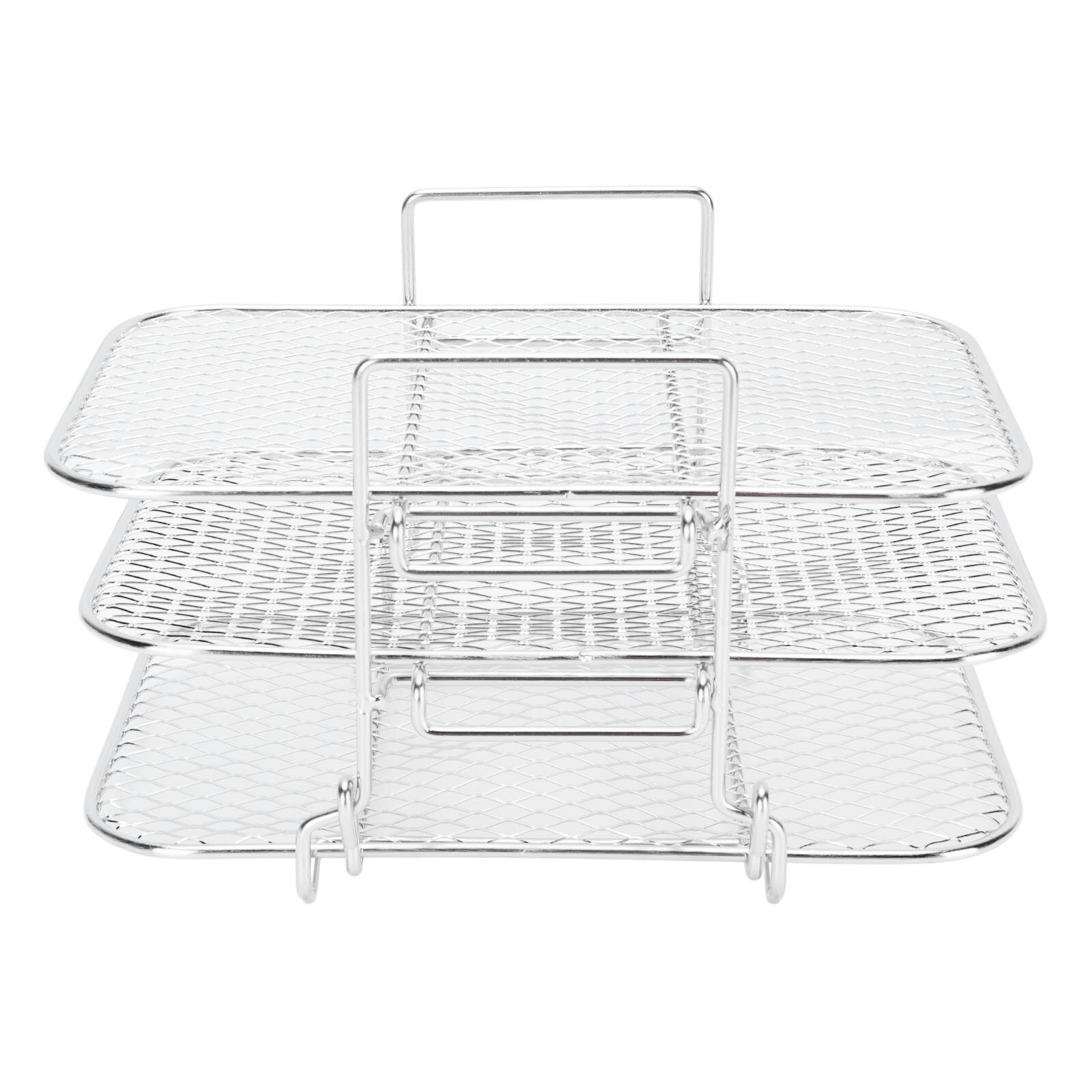 3-уровневая решетка для фритюрницы, 304 нержавеющая сталь, решетка для дегидратора, многоуровневая решетка для гриля, съемные аксессуары для фритюрницы, можно мыть в посудомоечной машине