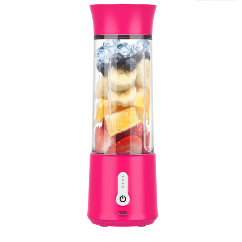 Портативный блендер Mini Juicer, 150 Вт, розовый, нескользящие ножки