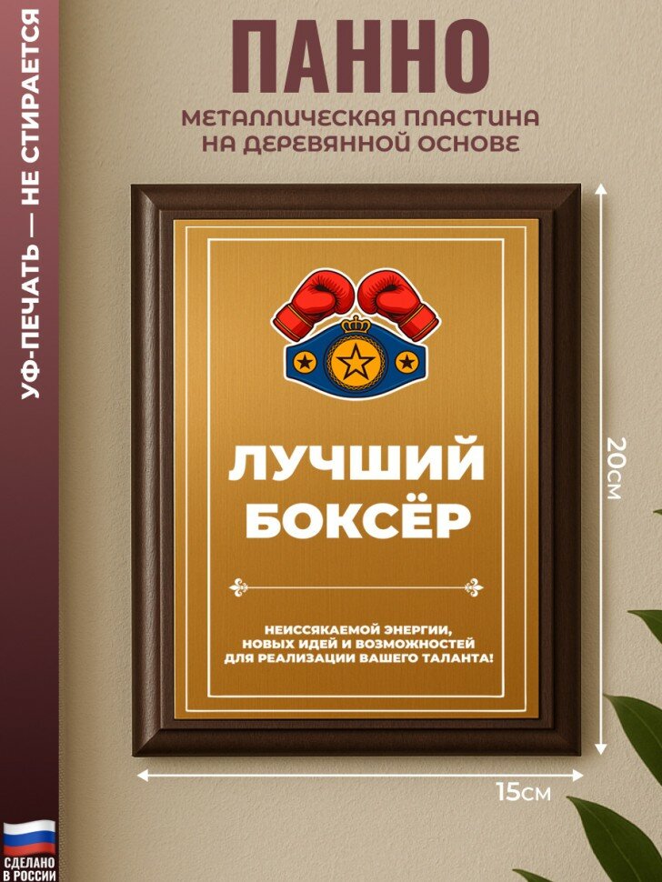 Настенный диплом "лучший боксёр" Боксеру
