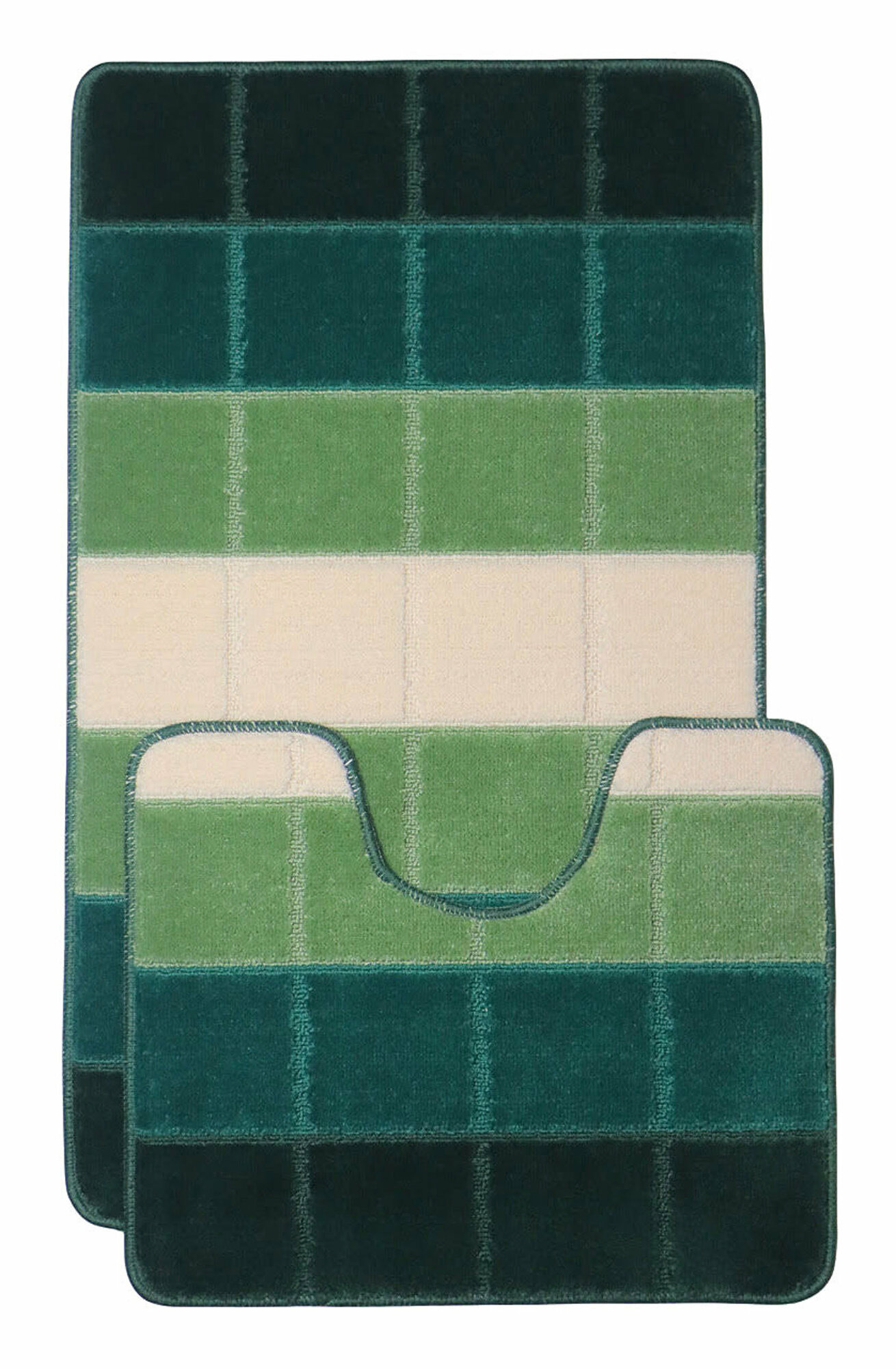 Коврики для ванной и туалета в наборе 100см/60см (50см/60см туалет) многоцветный