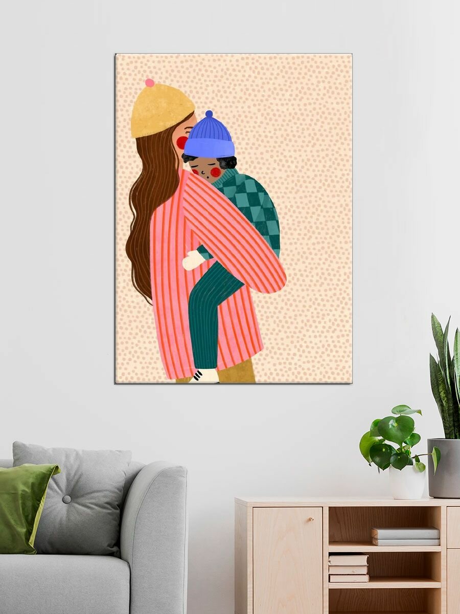 Картина на стену "Иллюстрация семья", 30х40 см