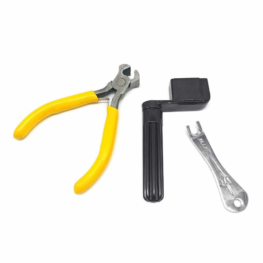 Струнные аксессуары, набор из 3 частей, плоскогубцы для волочения проволоки + устройство для намотки струн + набор металлических отверток для гвоздей