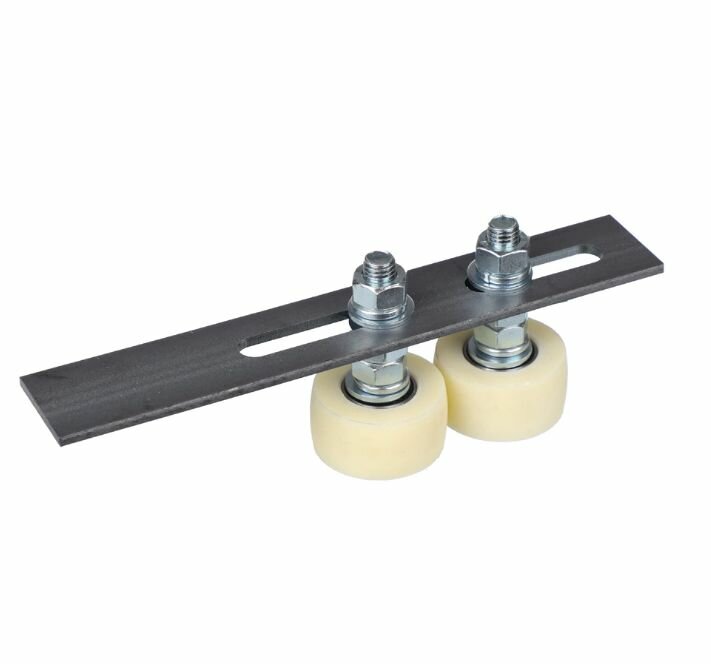 Ролики для откатных ворот поддерживающие на пластине D50 мм капролон