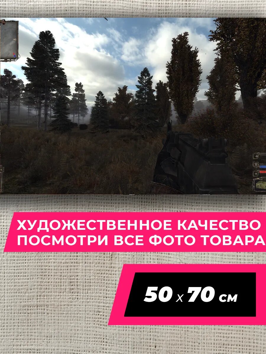 Постер Сталкер Stalker на стену 87 S.T.A.L.K.E.R. 50 на 70, матовая фотобумага премиум качества
