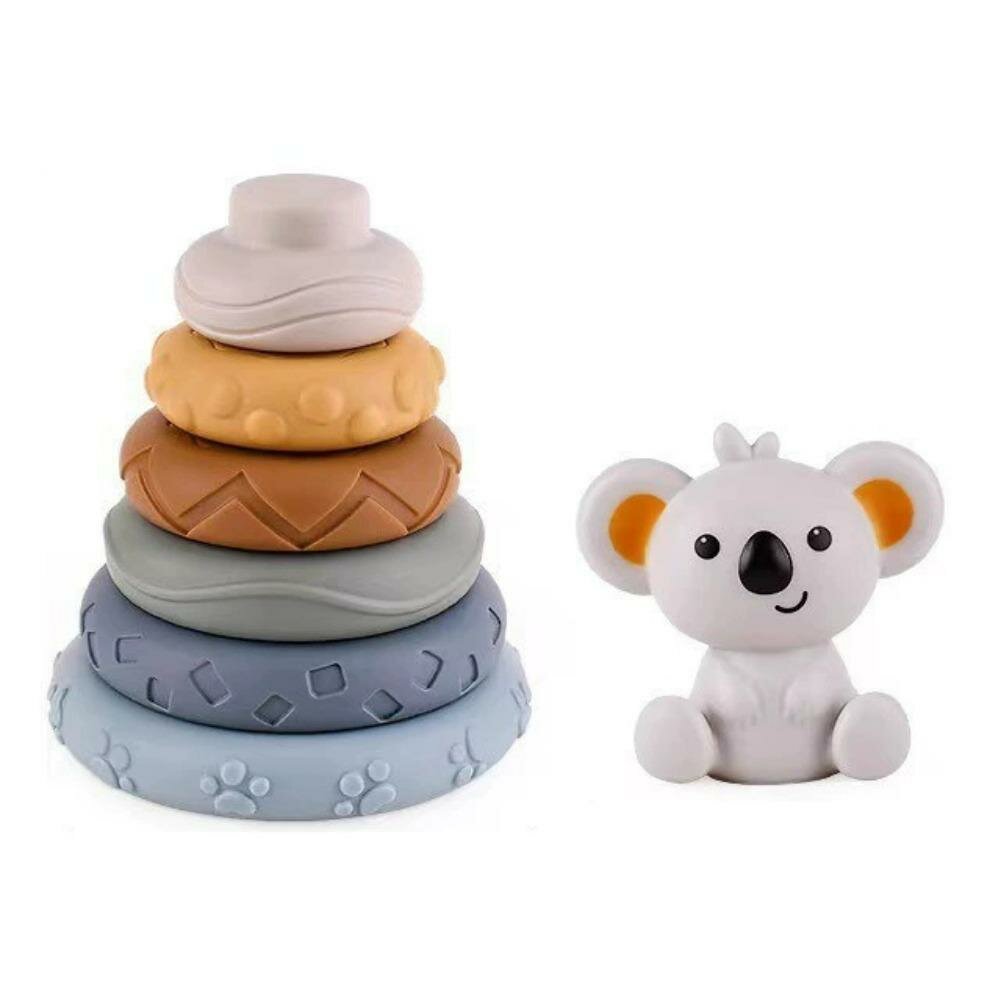 Пирамидка грызунок для малышей, развивающая игрушка, мягкая, цвет разноцветный