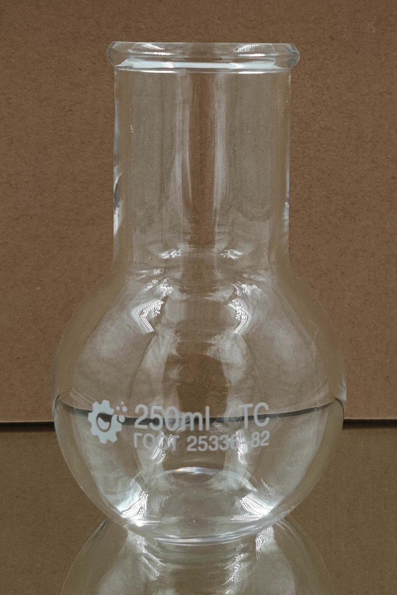 Колба плоскодонная П-2-250-50 Упаковка 12 шт Боросиликатное стекло 3.3