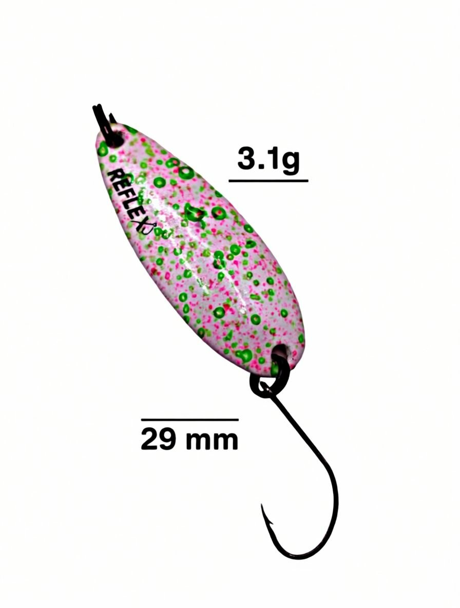 Блесна Reflex Legenda IAM 3.1g Brass ультралёгкая латунная микроблесна для точной ловли хищника (29 мм)