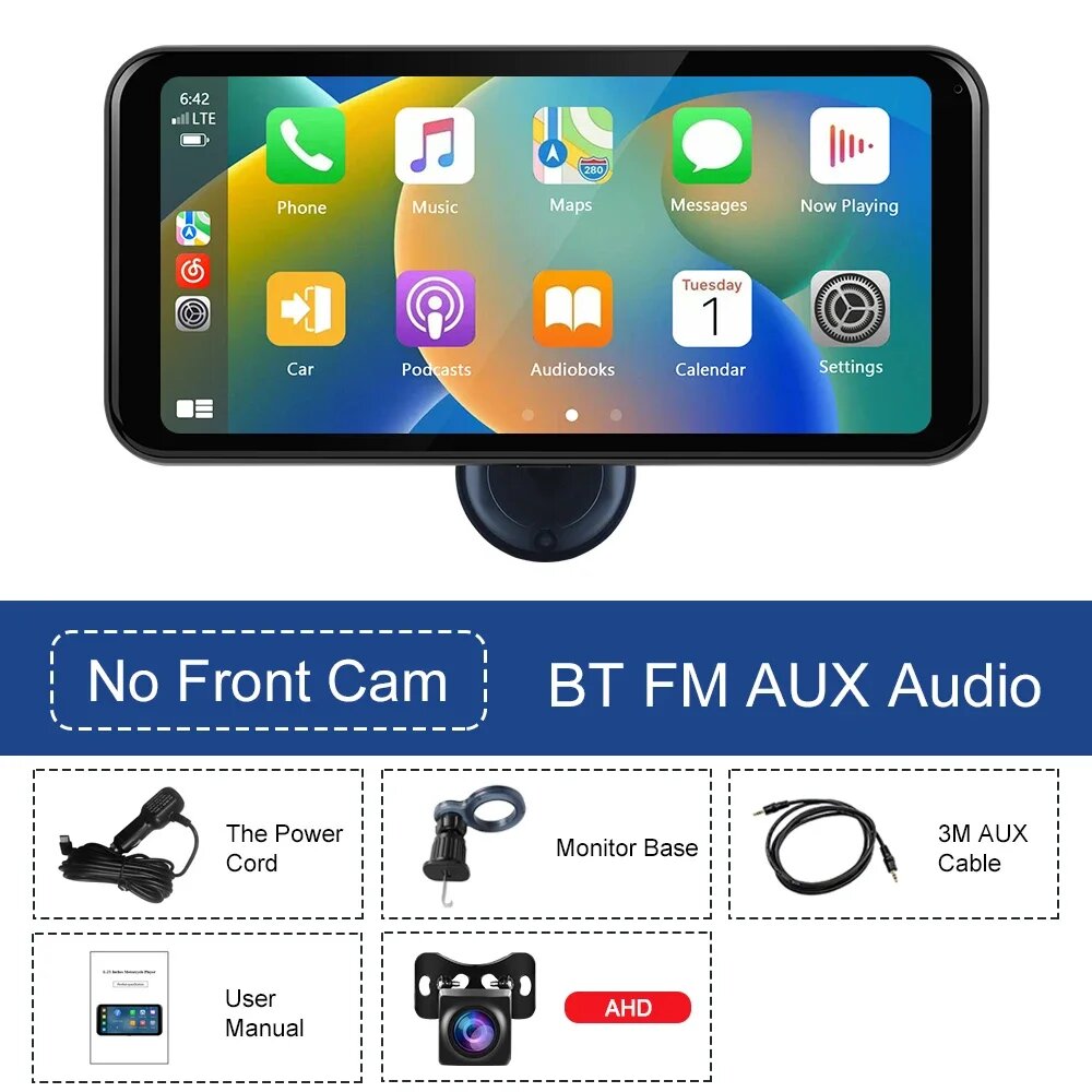 Автомобильный мультимедийный плеер Podofo, 6,25 дюйма, Android, bluetooth, FM, AUX, Monitor with Cam