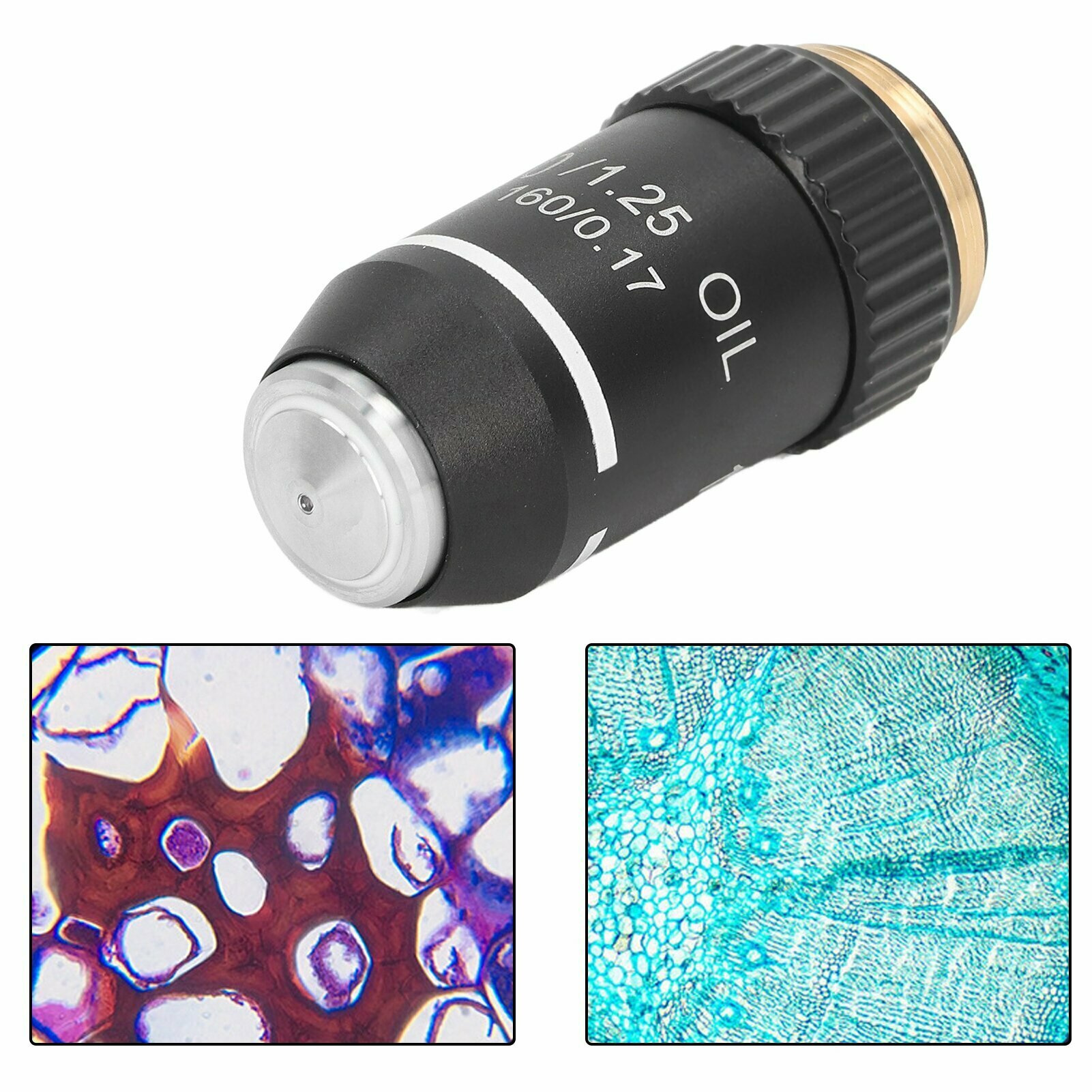 Microscope Objective Lens Replacement 100X Magnification High Power 20.2mm Interface — фото 1
