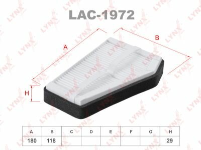 LYNXauto Фильтр салонный шевроле ланос / CHEVROLET LANOS Saloon 2005-2018, заз шанс хетчбэк / ZAZ CHANCE Hatchback (TF_, TA_) 2009- LAC1972