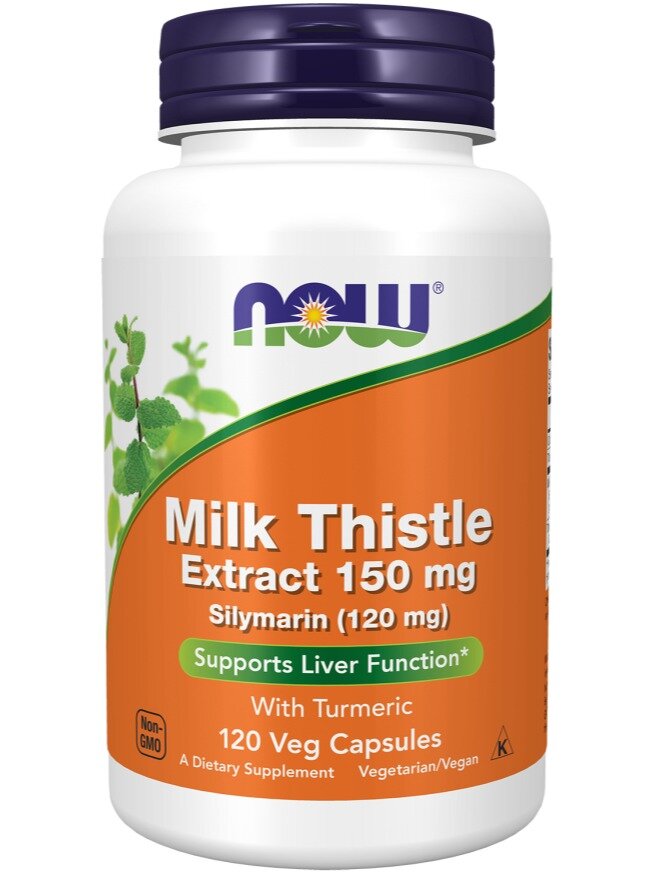 ЖКТ (Желудочно-Кишечный Тракт) NOW Foods Milk Thistle Extract 150 mg (Silymarin 150 mg) 120 веган капсул