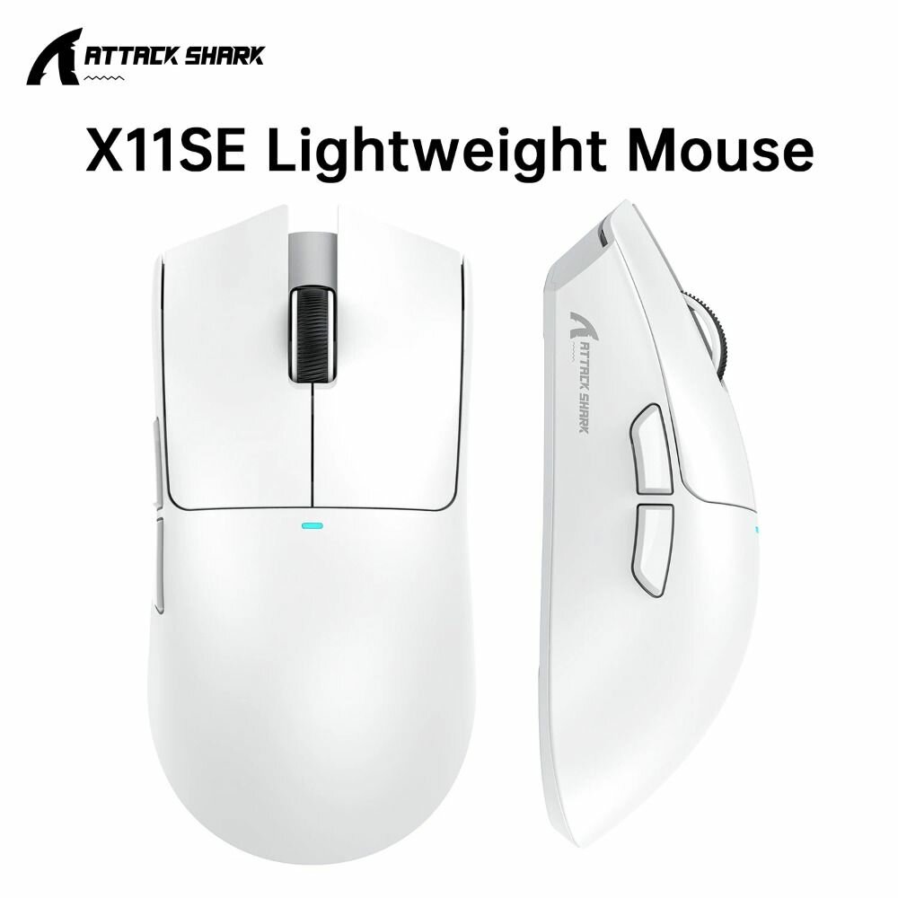ATTACK SHARK X11SE Беспроводная игровая мышь, 1000 Гц, оптическая мышь RGB 2,4 G, разрешение 16000 точек на дюйм