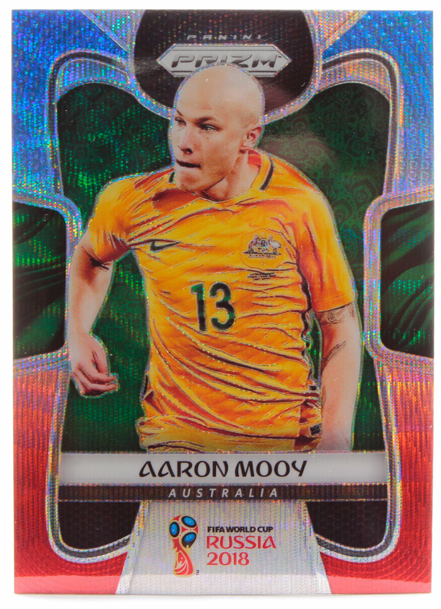 Коллекционная карточка Panini Prizm FIFA World Cup Russia 2018: #272 Aaron Mooy - Blue Red Wave