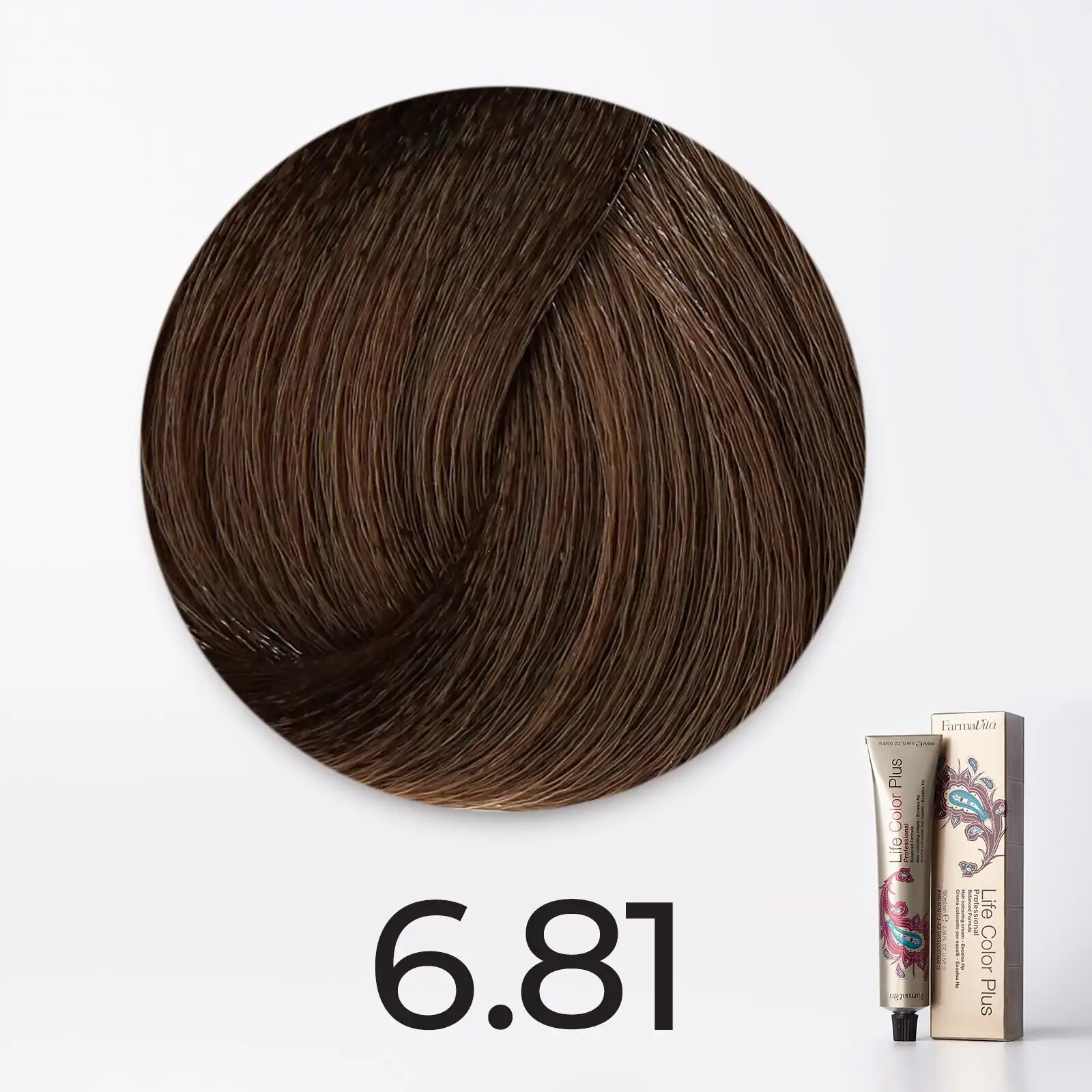 FarmaVita Краситель для волос Life Color Plus 6.81 Темный блондин кашемир пепельный, 100 мл