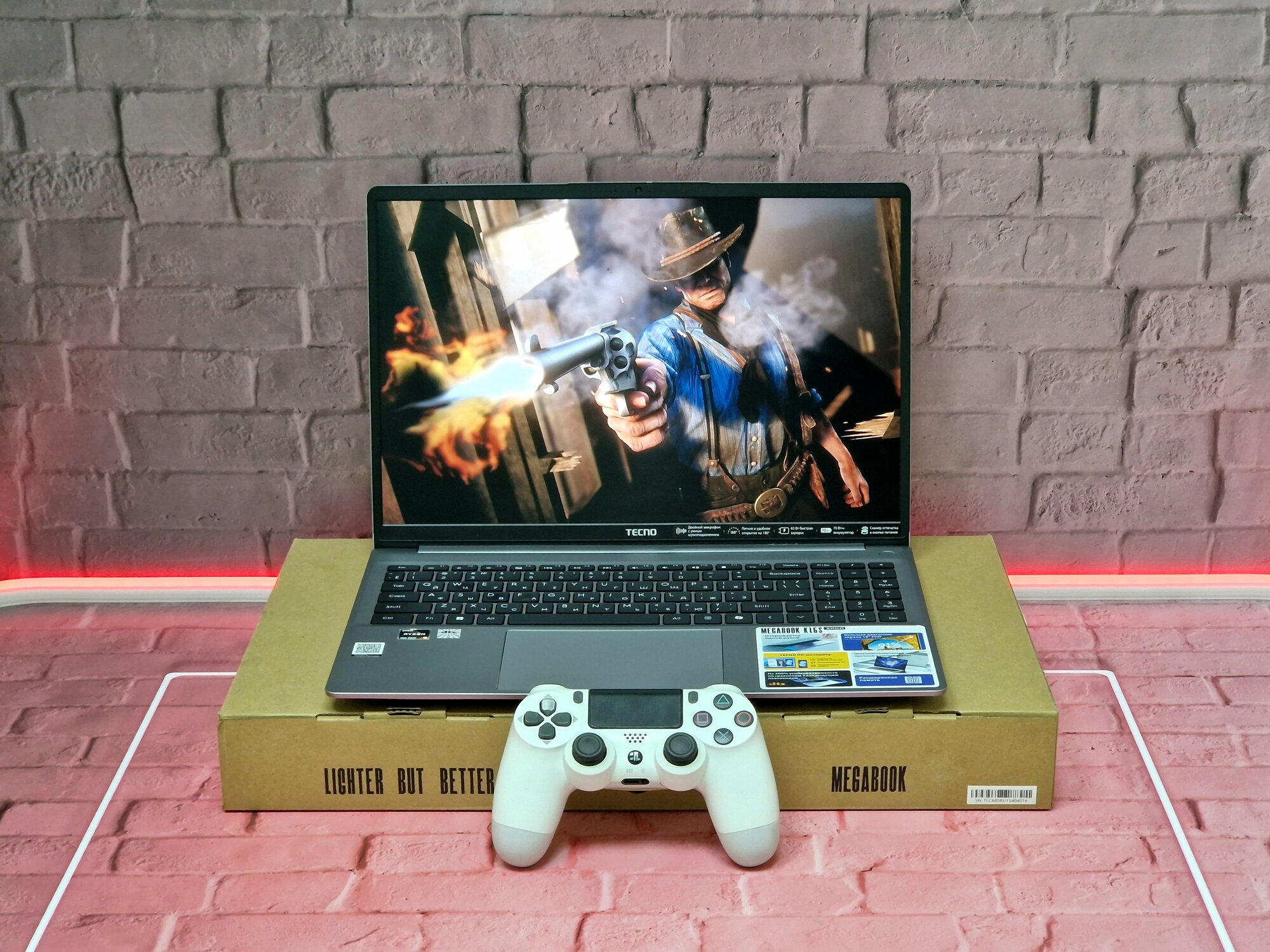 15.6" Ноутбук TECNO MegaBook K15SDA, IPS FHD, Ryzen 5 7430u, 16 ГБ, SSD 512 ГБ, Radeon RX Vega 7, Win11Home, серый