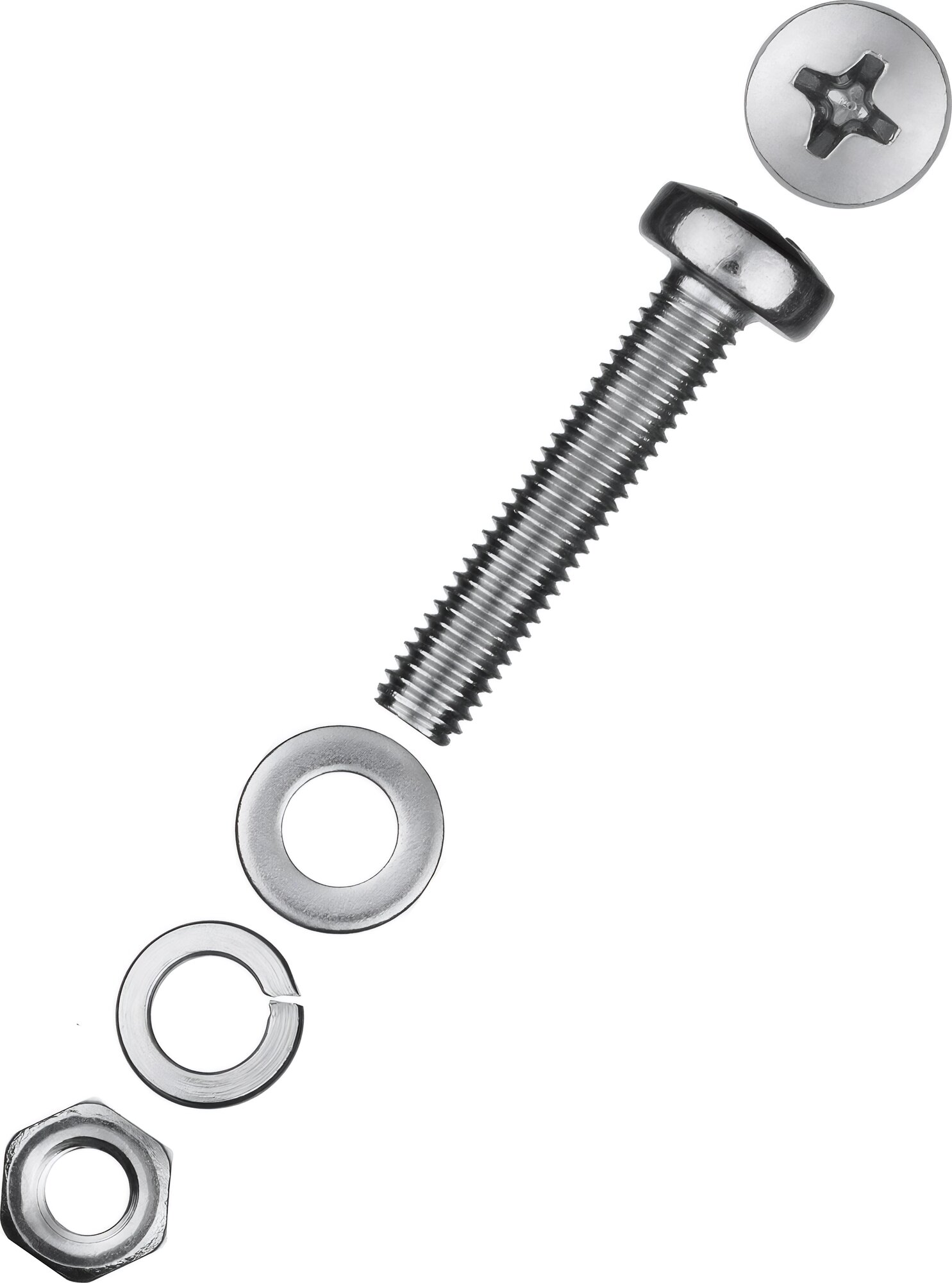 Винт с гайкой и шайбами ЗУБР 303476-05-030