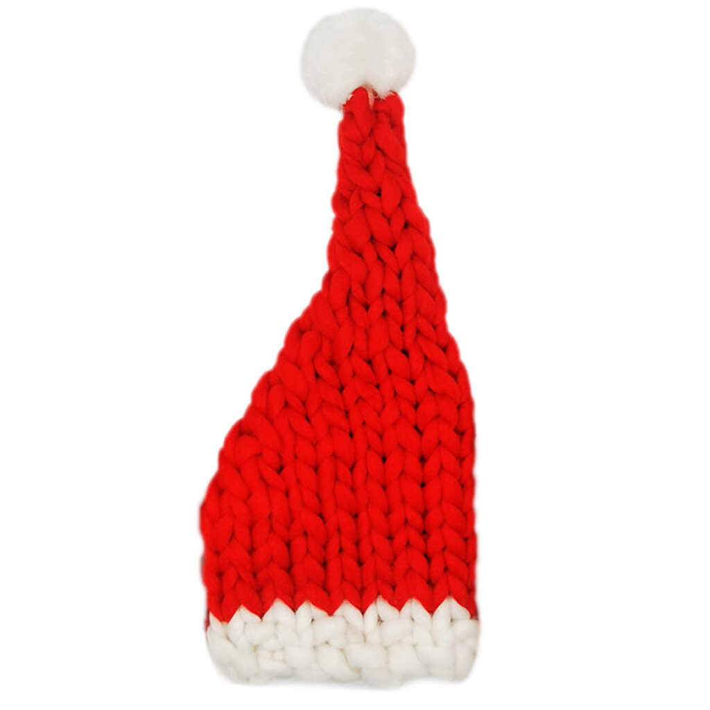 Красная шапка Санты из исландской шерсти, унисекс, комфортная шапка для Рождества и Нового года