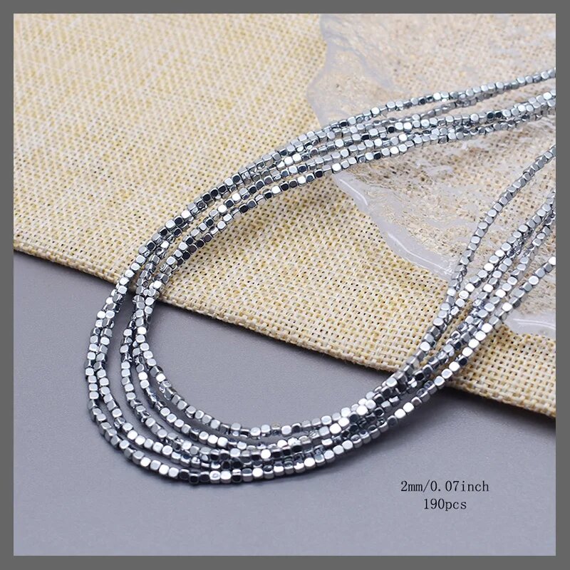 Бусины из гематита серебристого цвета YanQi 11