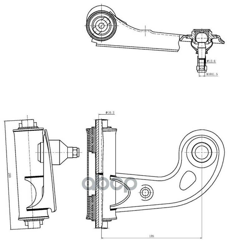 Рычаг перед. подв. верхний R MERCEDES-BENZ C180-280(W202) 1994-2000/CLK200-55(C208) 1997-2002/E200-500(W210) 1995-2002 S&K ар.