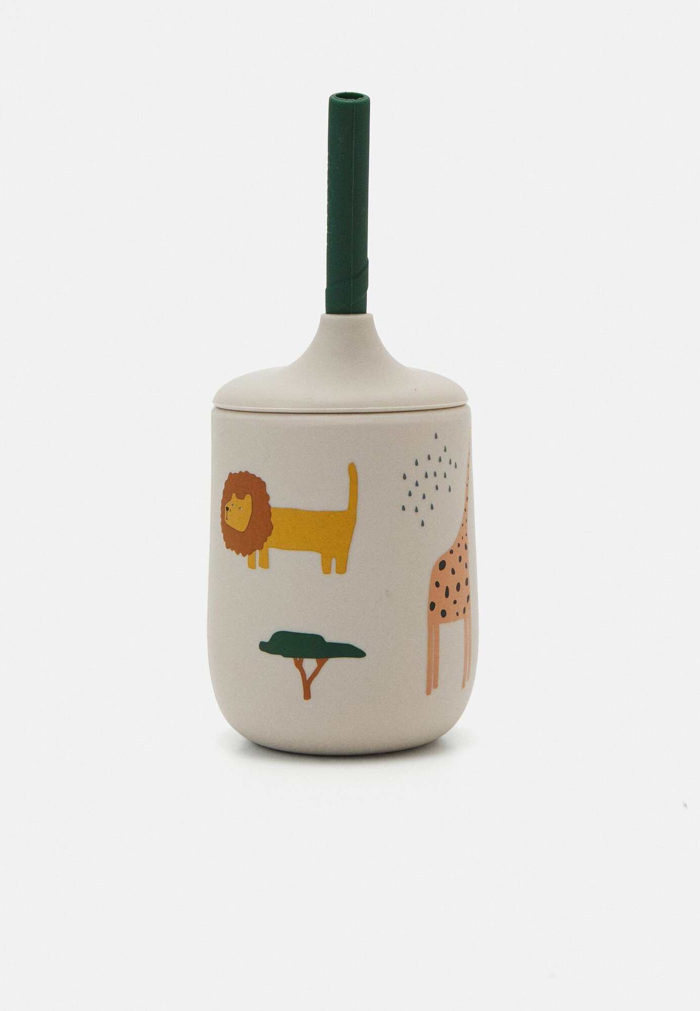 Чашка-непроливайка LIEWOOD ELLIS SIPPY, 230 мл, цвет бежевый, принт сафари