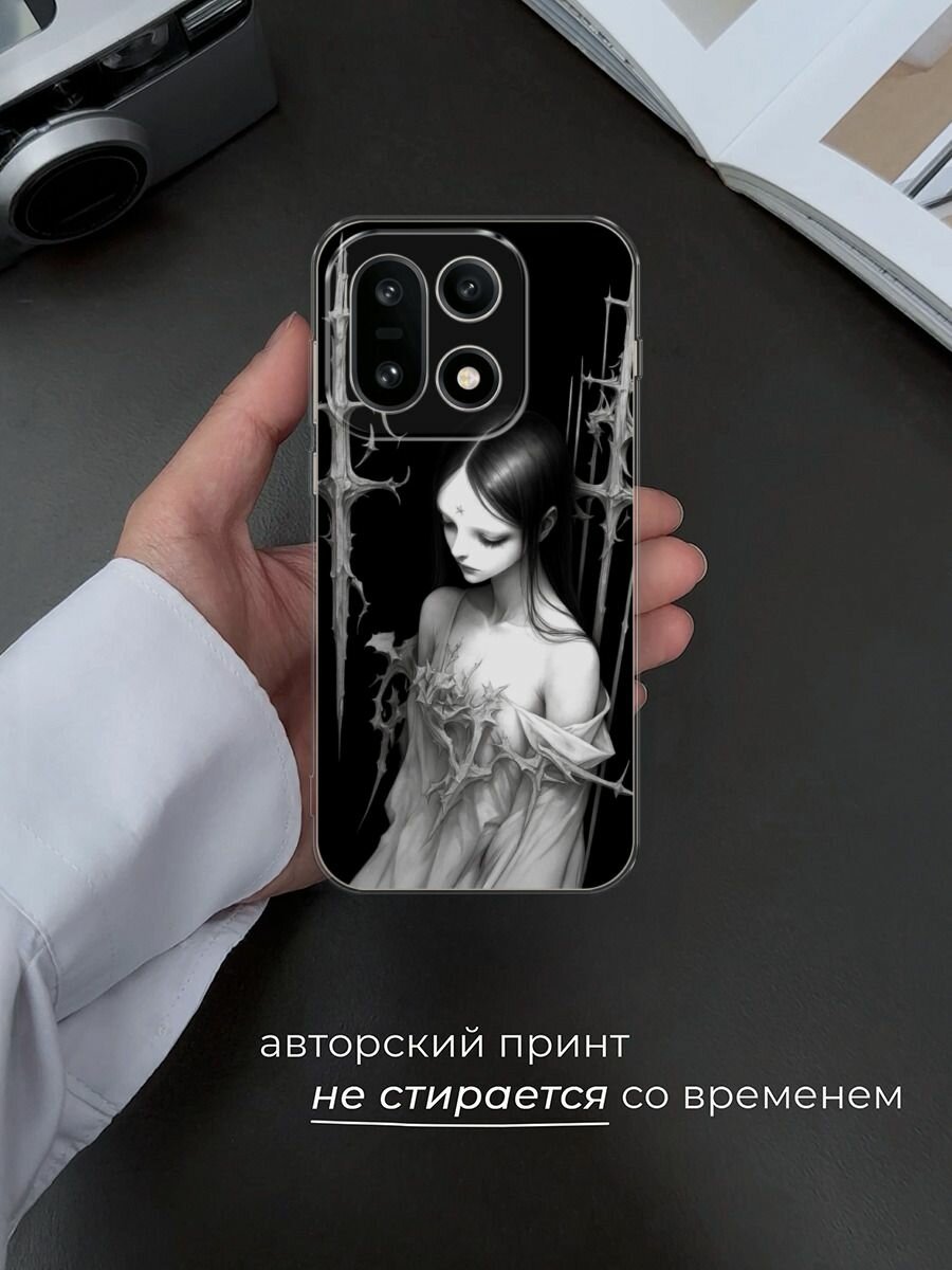 Чехол на OnePlus 15 / Ван Плас 15 с принтом Грустная готическая девушка — фото 1