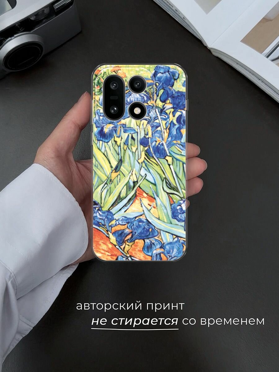 Силиконовый чехол на OnePlus 15 / Ван Плас 15 с принтом Ирисы Ван Гог — фото 1