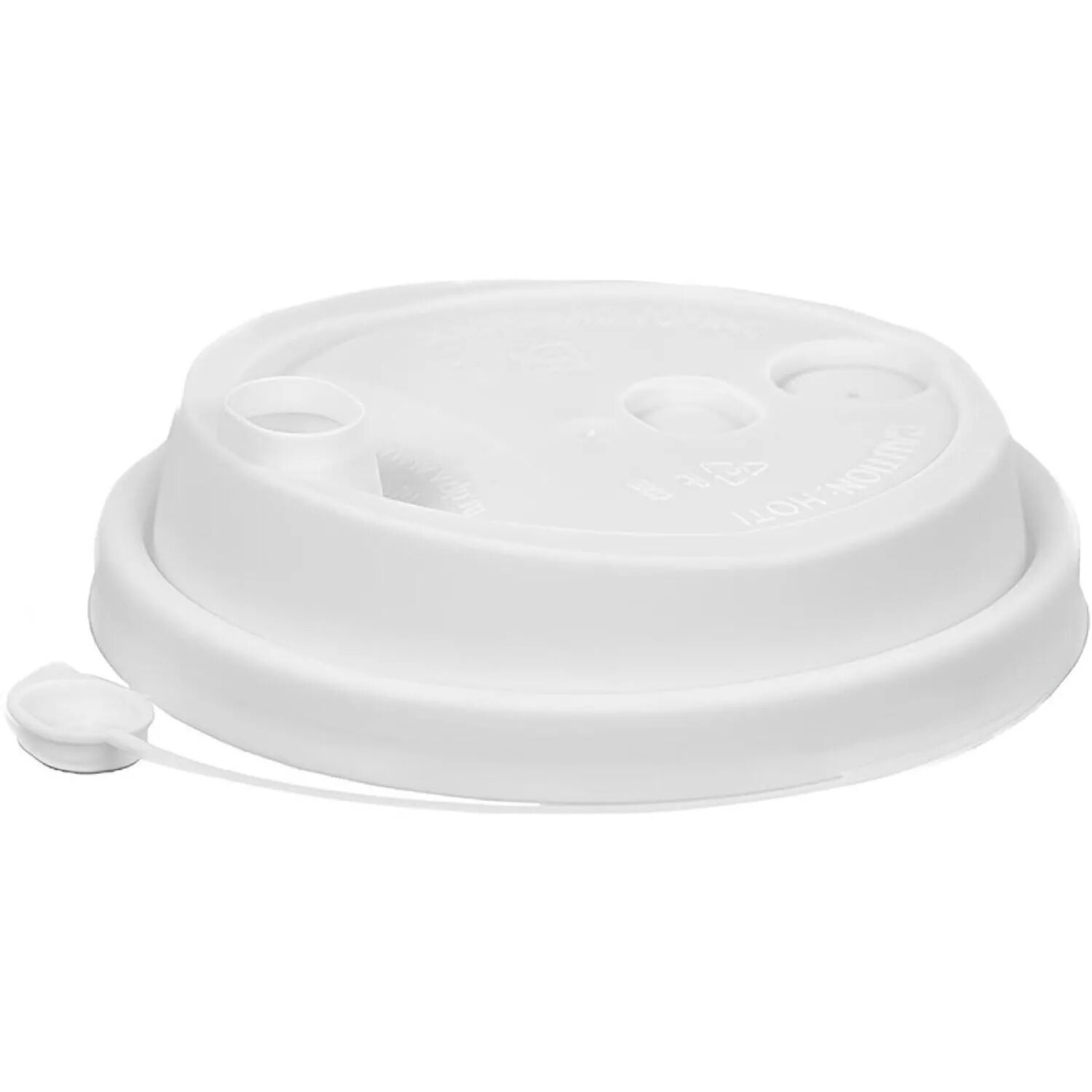 Крышка дл/стакана кофейная d-80мм. ПП, белая, 1000шт/кор