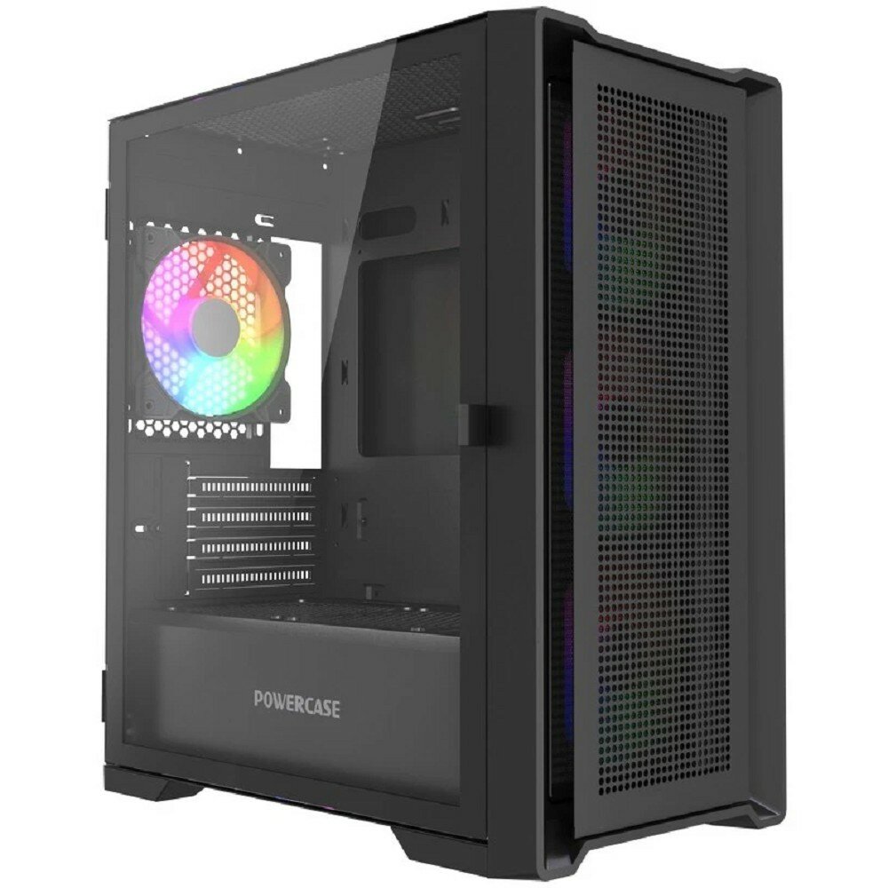 Корпус для компьютера Powercase ATX, Miditower, БП-Нет