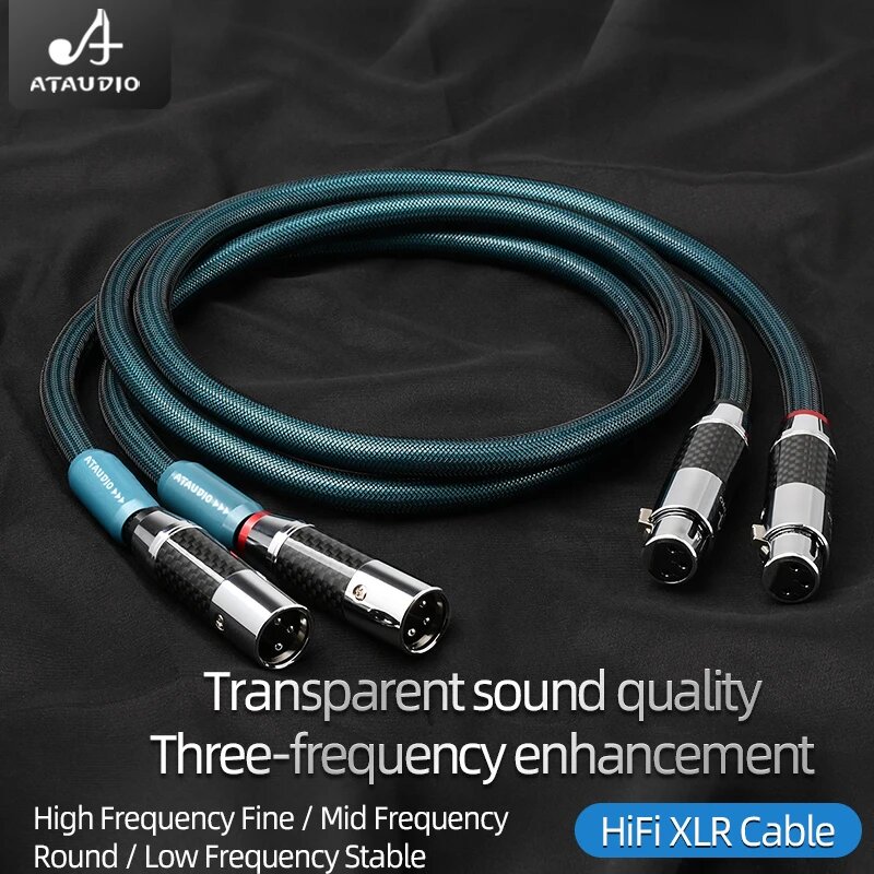 ATAUDIO XLR кабель 1м, One Pair — фото 1