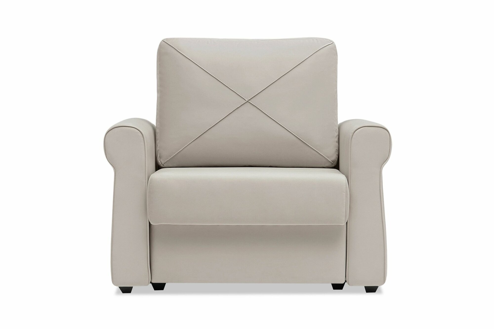 Кресло еврокнижка Лира серо-бежевое