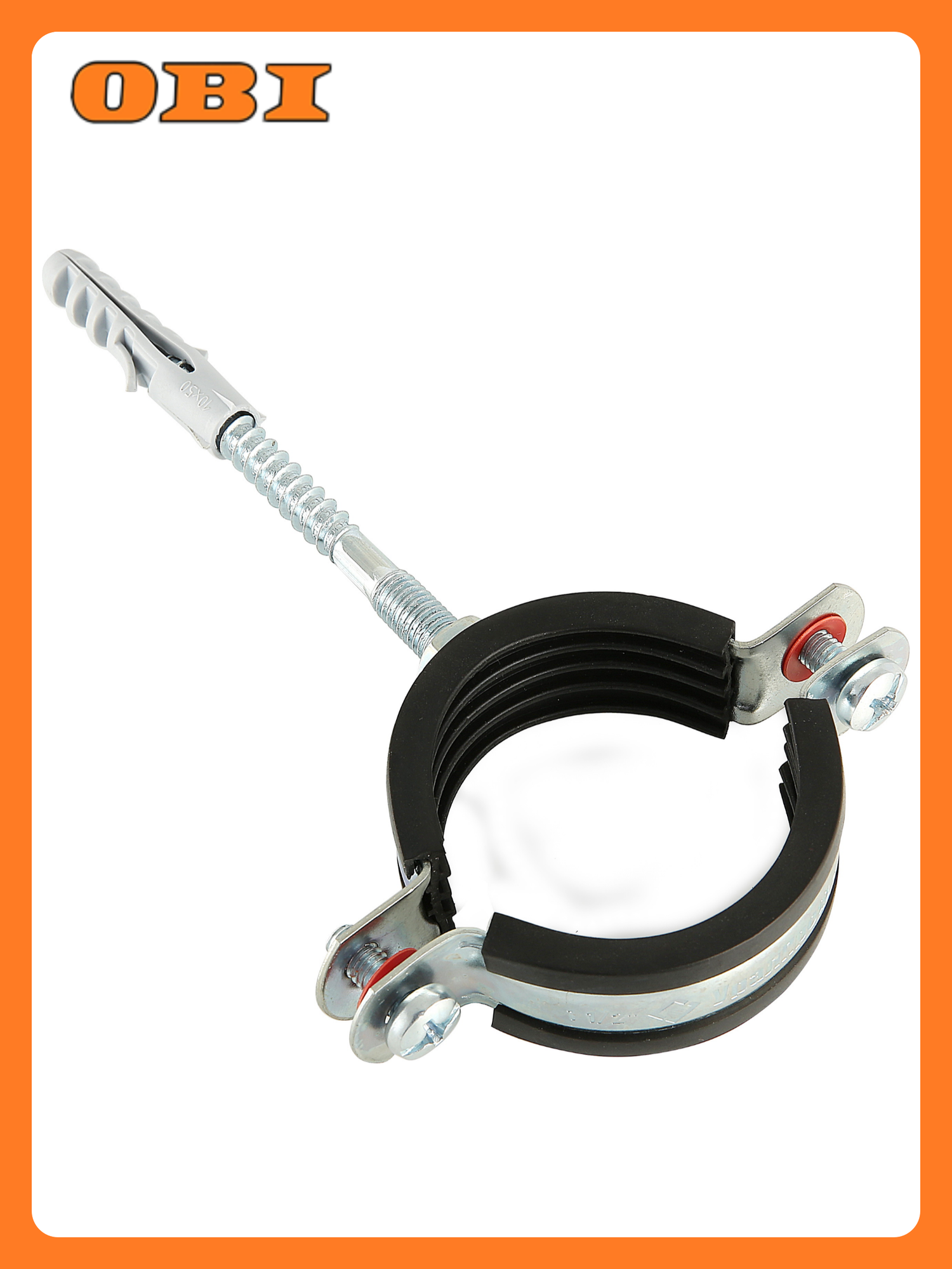 Кронштейн стальной Tenrad резиновым с уплотнением 3/8 дюйма 15-19 мм