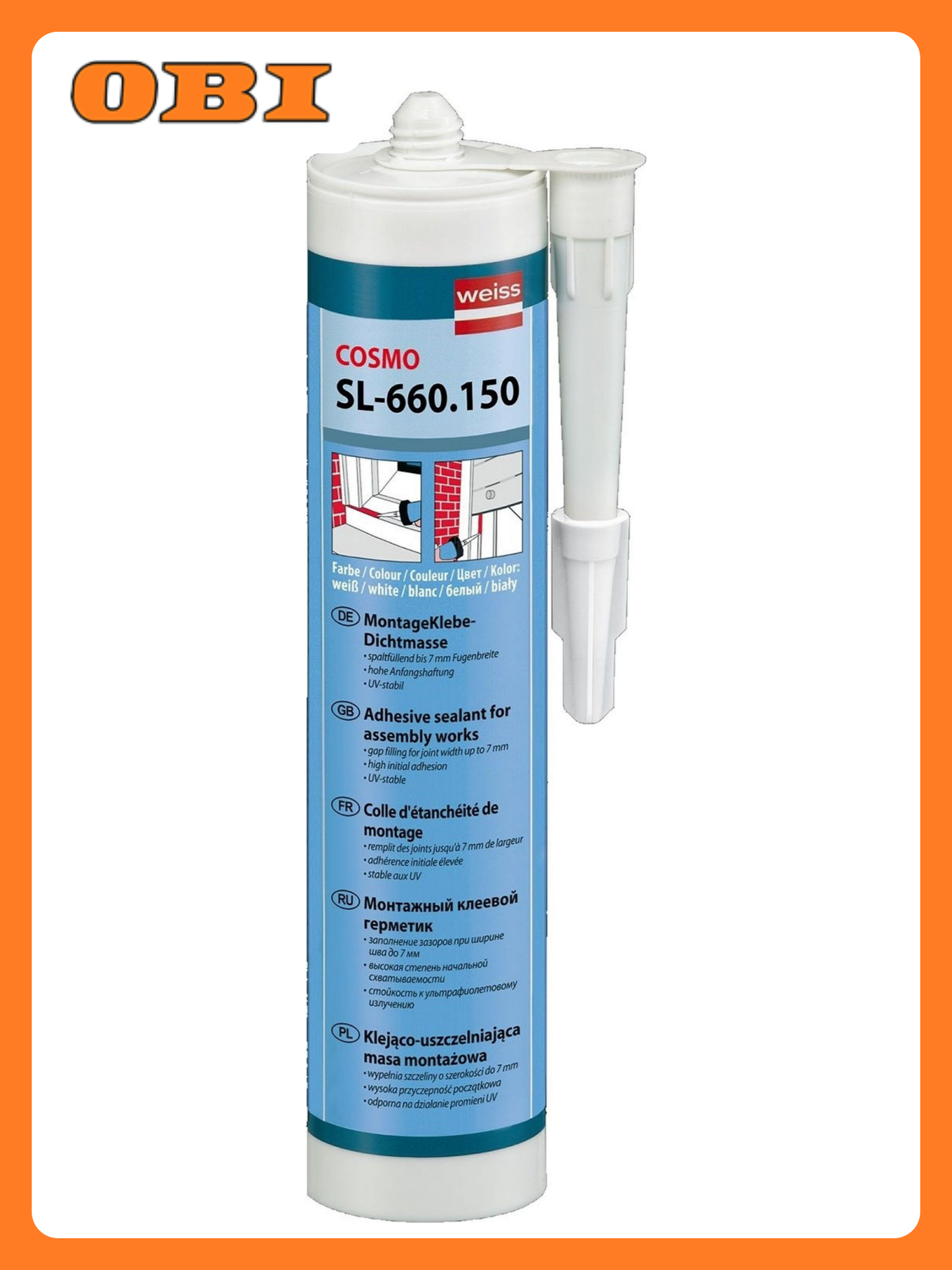 Клей-герметик полиуретановый универсальный Weiss COSMO SL-660.150 310 мл